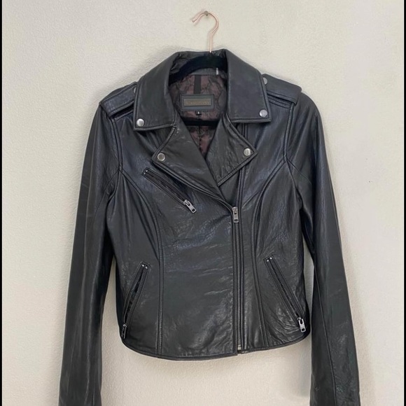 Black Rivet | Jackets & Coats | Real Leather Motorcycle Jacket | Poshmark